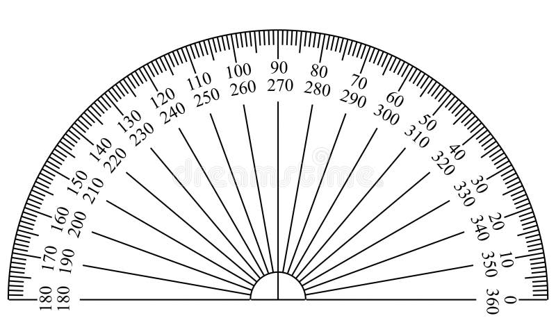 Winkelmesser-Schablonen-Papier-Modell Vektor Abbildung - Illustration ...