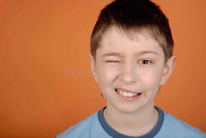 Winking stock photo. Image of person, space, childhood - 8454886