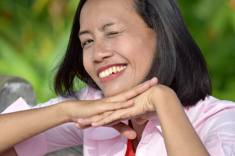 Winking Attractive Diverse Female Stock Photo - Image of females, eyes ...