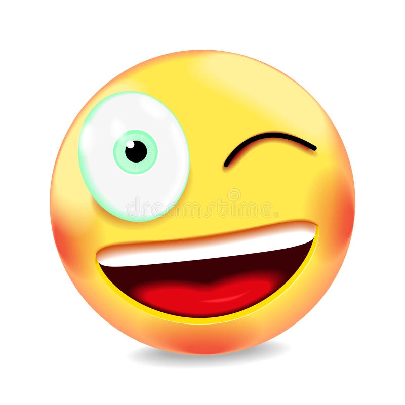 Guy Winking Emoji. Boy Happy Emotion Isolated Stock Vector ...