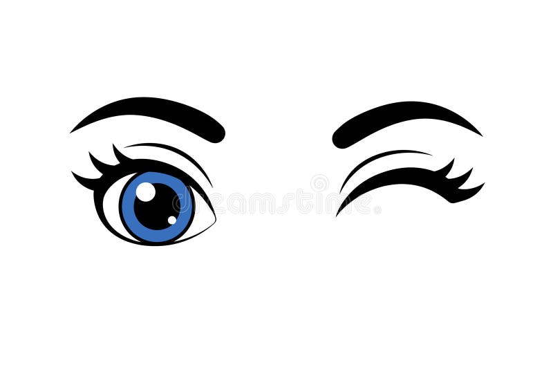 Winking Eye Clipart Illustration Design Stock Vector - Illustration of ...