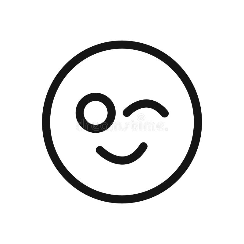 Winking Eye Icon Linear Graphics Set Vector Stock Illustration ...