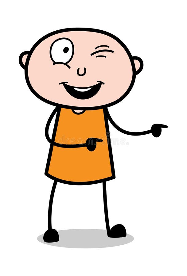 Winking Eye and Pointing - Cartoon Thief Criminal Guy Vector ...