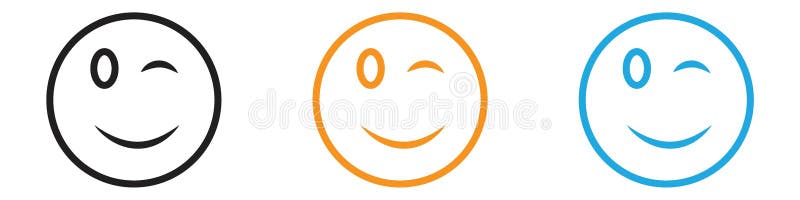 Winking Eye Vector Logo Set Collection for Web App Ui Stock Vector ...