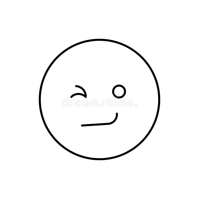 Winking Face, Emotions Icon. Simple Line, Outline Vector Expression of ...
