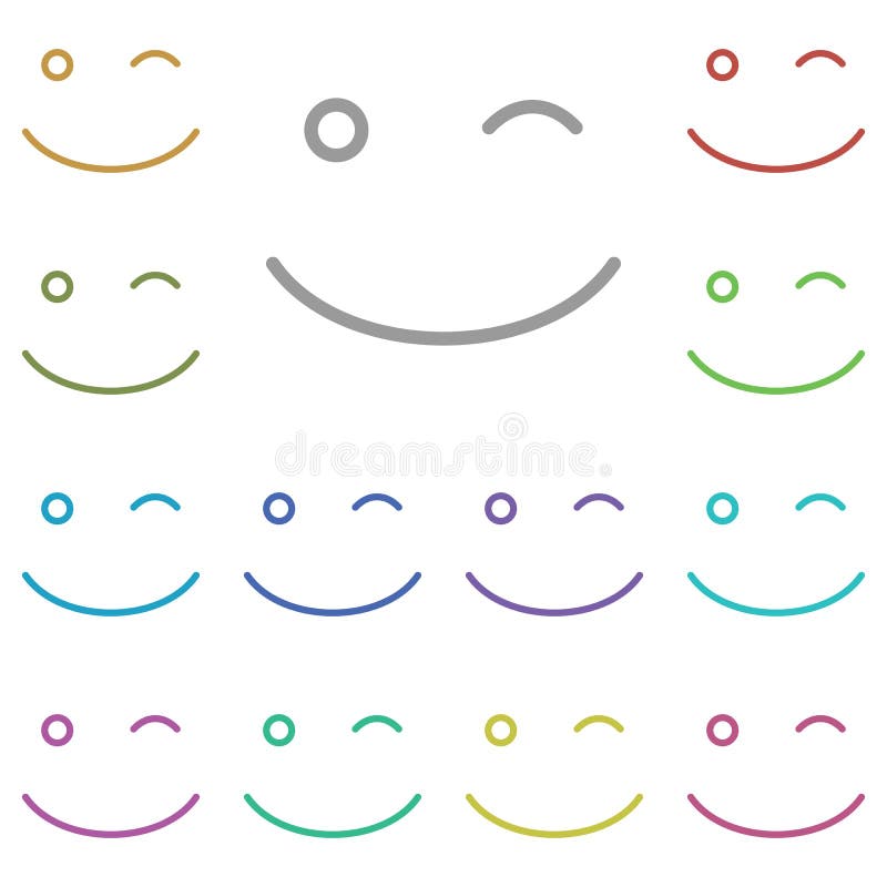 Winking, Face, with, Tongue Icon. Simple Thin Line, Outline Vector of ...