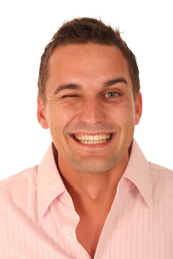 Winking Handsome Man stock image. Image of wink, handsome - 12335635 Winking Handsome Man stock image. Image of wink, handsome - 12335635