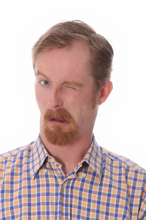 Winking man stock image. Image of face, hair, humor, male - 7798257