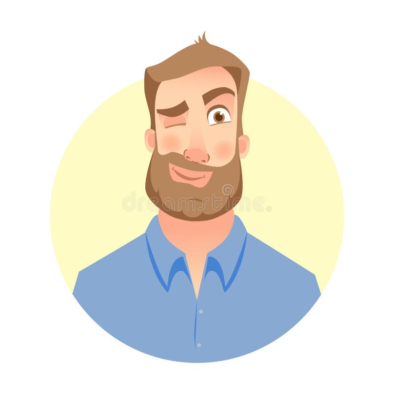Funny Man Winking Stock Illustrations – 677 Funny Man Winking Stock ...