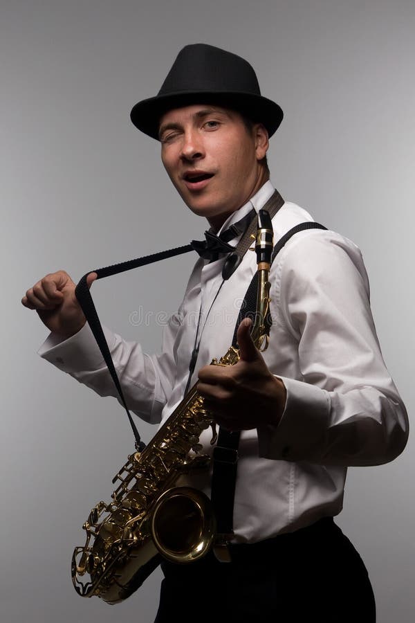 Saxophone player stock photo. Image of blow, detail, choir - 812154