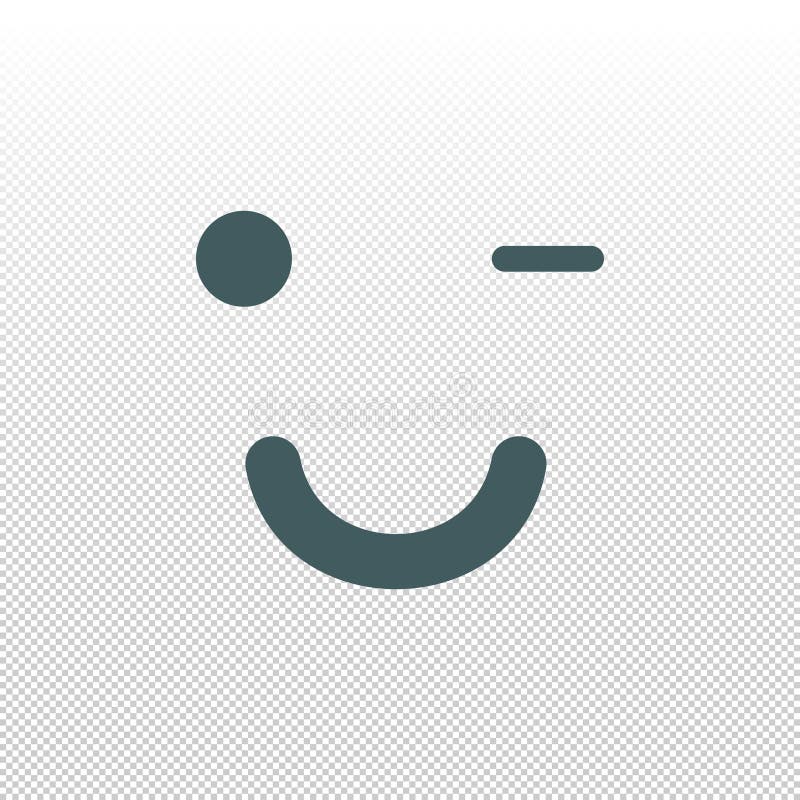 Winking Smiley Vector Illustration Icon. Face Stock Vector ...