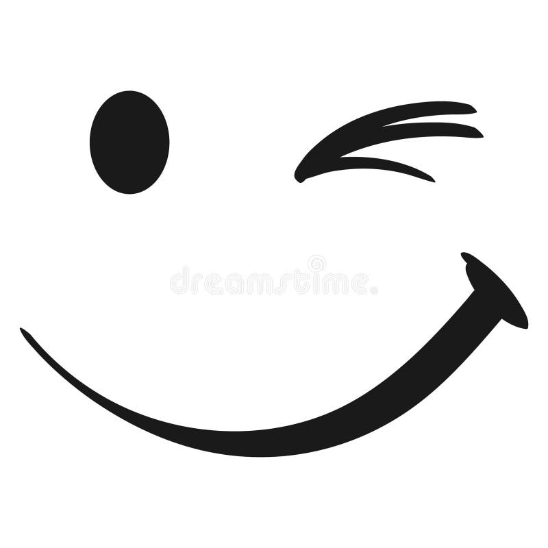 Winking Vector Vector, Eps, Logo, Icon, Silhouette Illustration by ...