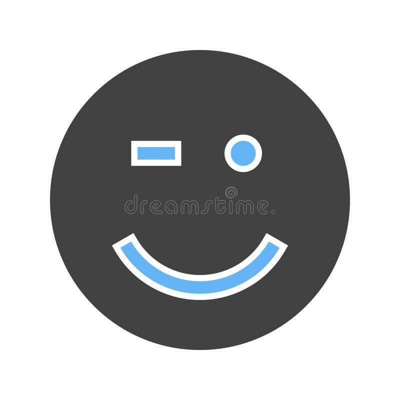 Winking Icon in Trendy Design Style. Winking Icon Isolated on White ...