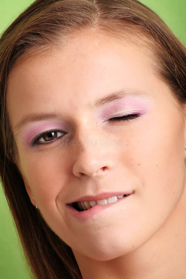 Winking woman stock photo. Image of freshness, health - 3749118