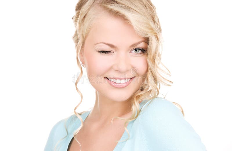 Winking woman stock photo. Image of beautiful, bright - 11739992