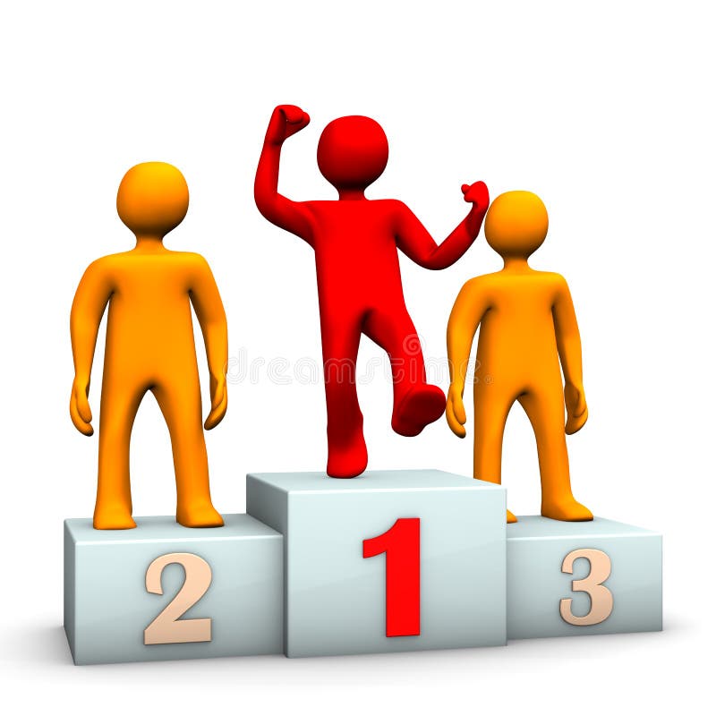 Winnaar op podium stock illustratie. Illustration of succesvol - 25167546