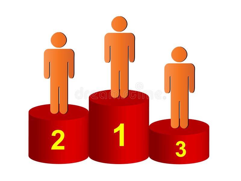 Winnaar op podium vector illustratie. Illustration of definitief - 6913892