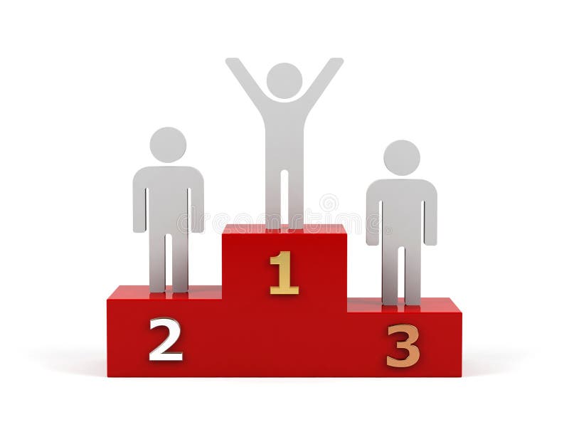Winnaar op het podium stock illustratie. Illustration of winnaar - 14065741