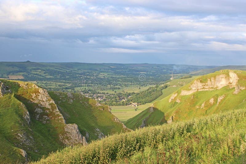 Winnats Pass in the Peak District Stock Image - Image of peak ...