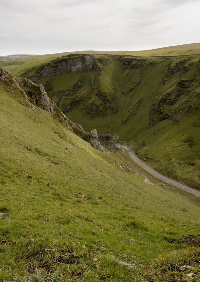 Winnats Pass in Winter stock photo. Image of district - 179600910
