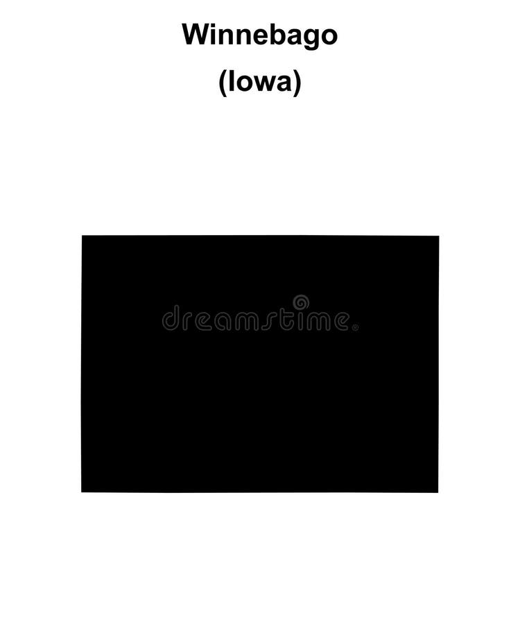 Winnebago outline map stock vector. Illustration of county - 360777798