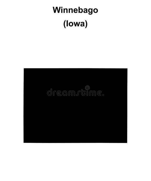 Winnebago outline map stock vector. Illustration of county - 360777798