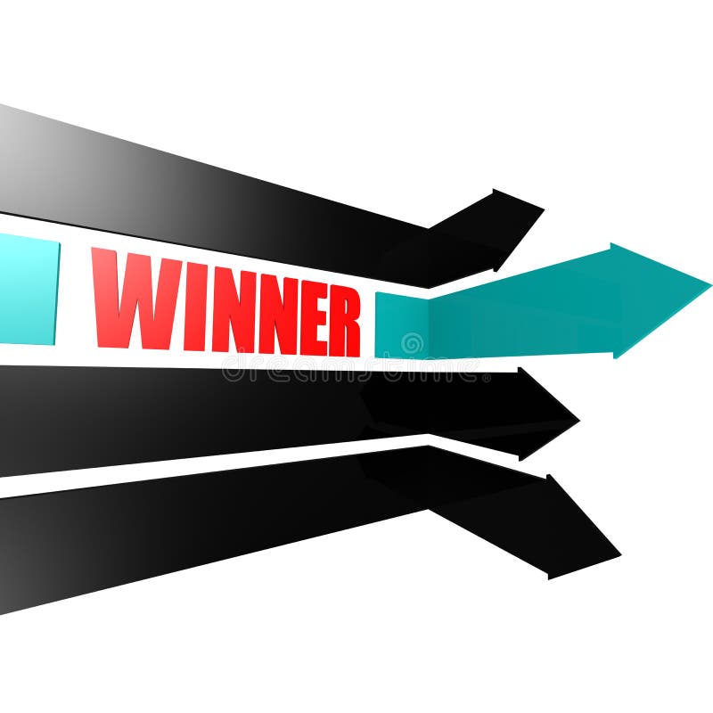 Winner arrow stock illustration. Illustration of icon - 46130426