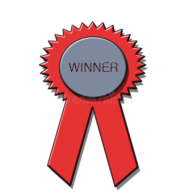 Winner award ribbon stock illustration. Illustration of quality - 8073699