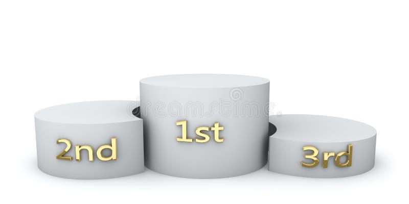 Winner award round podium stock illustration. Illustration of olympic ...