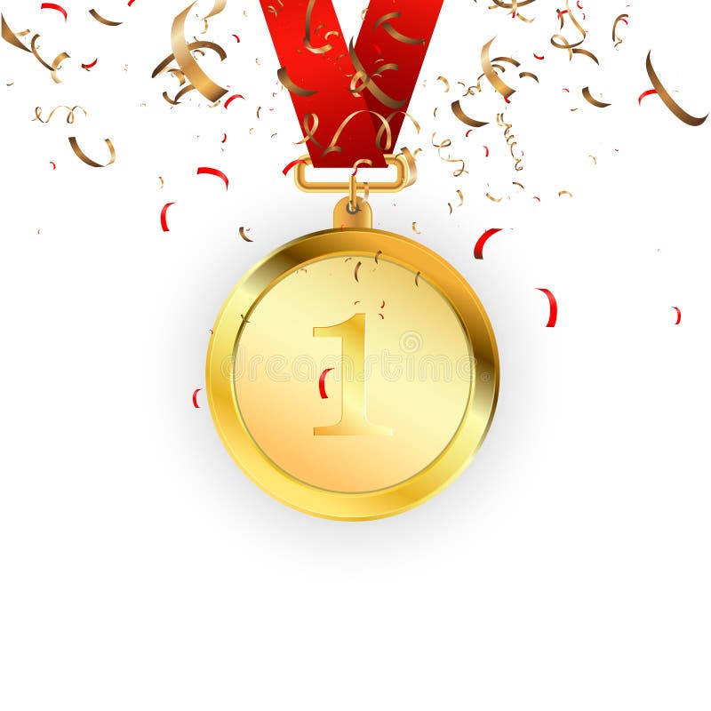 Winner Background with Confetti and Colorful Balloons. Vector Win ...