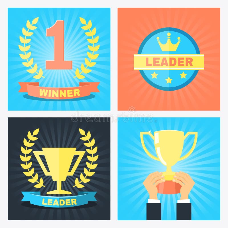 Winner badges stock vector. Illustration of prize, motivation - 214515095