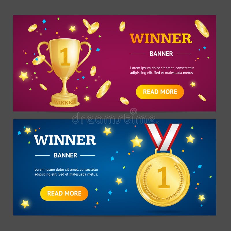 Winner banner design stock vector. Illustration of modern - 43843169