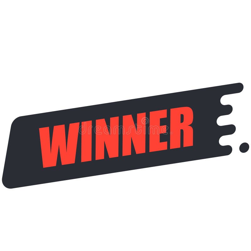 Winner Banner. Modern Curved Tag. Stock Vector - Illustration of icon ...