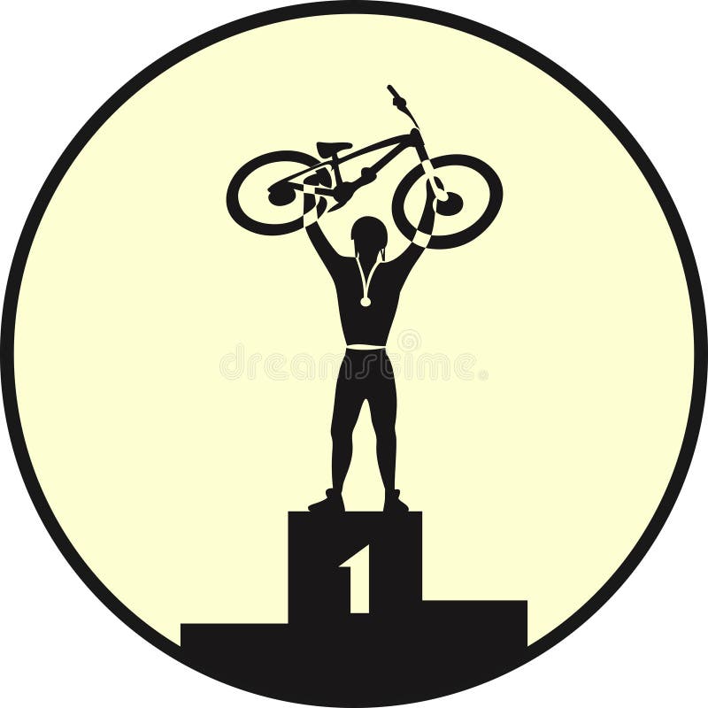 Winner bicycle racer stock vector. Illustration of banner - 70849065