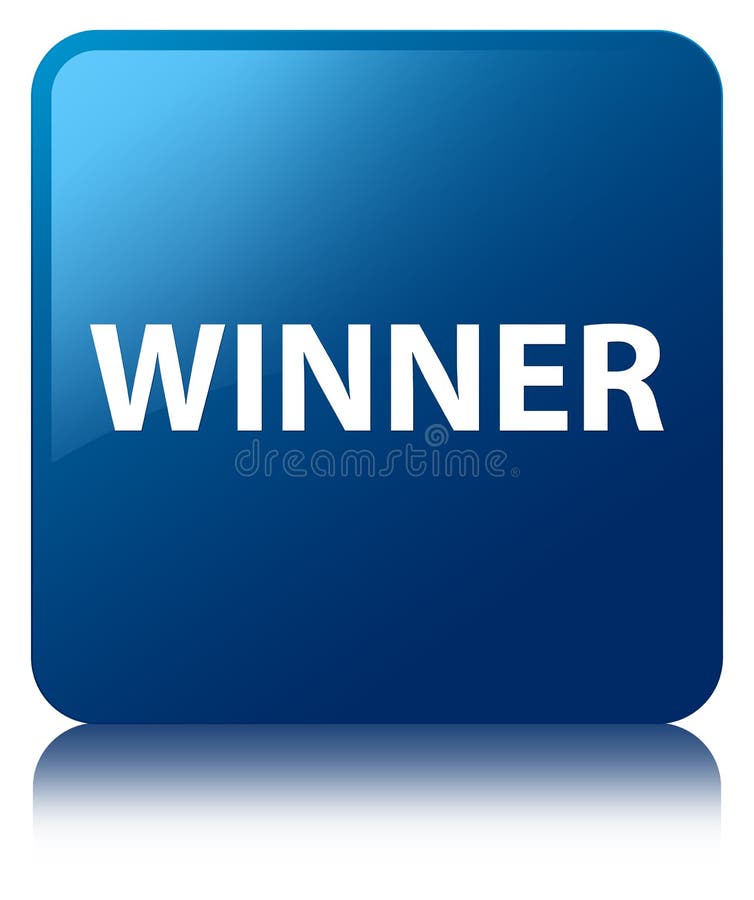 Winner blue square button stock illustration. Illustration of champion ...