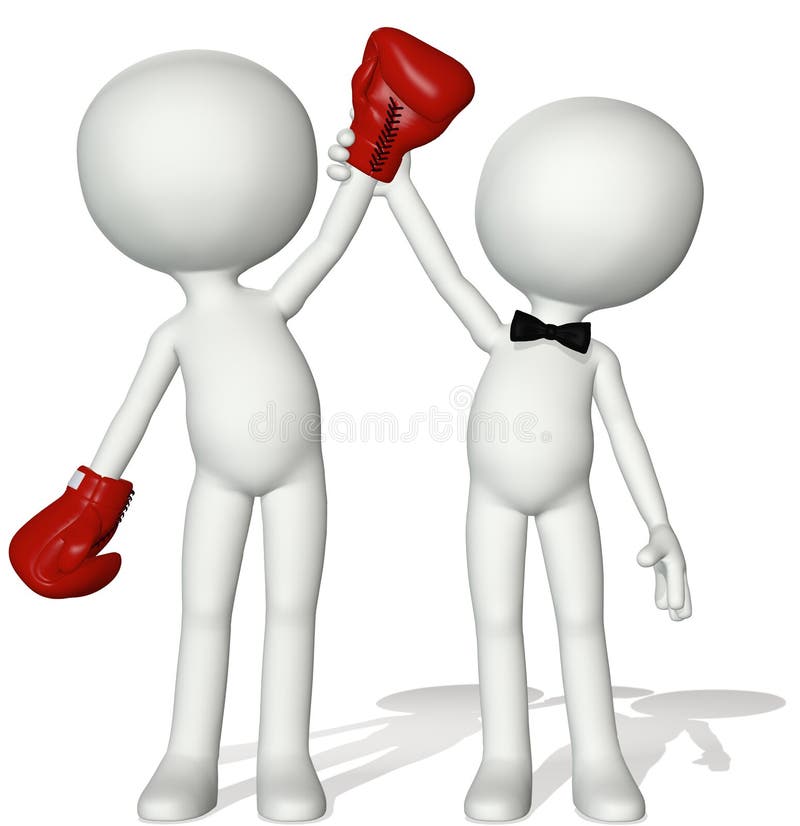 Winner Boxer Ref Hand Up Victory Win Stock Illustration - Illustration ...