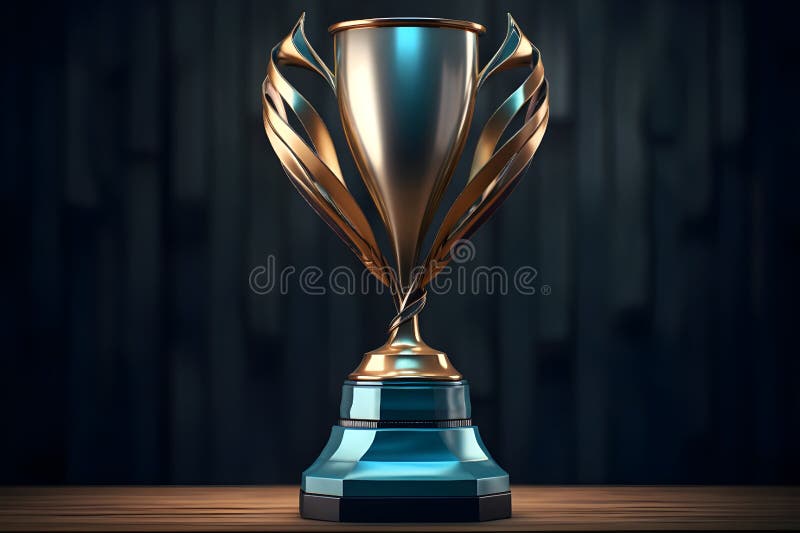 Winner or Champion Cup on Solid Background - Ai Generated Stock ...