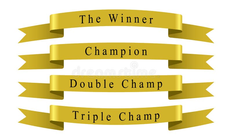 Ribbon Set - Gold stock vector. Illustration of tape, metal - 9918025