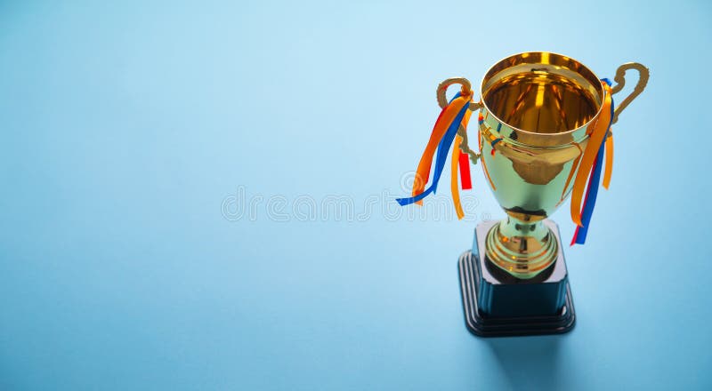 Winner Champions Golden Trophy Cup. Success Stock Illustration ...