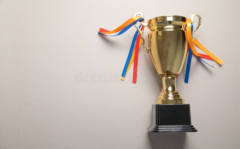 Winner Champions Golden Trophy Cup. Success Stock Illustration ...