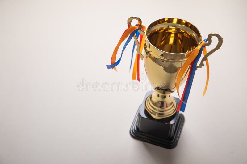 Winner Champions Golden Trophy Cup. Success Stock Photo - Image of ...