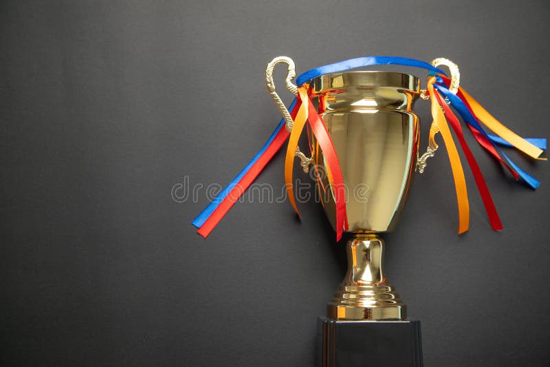 Winner Champions Golden Trophy Cup. Success Stock Photo - Image of ...