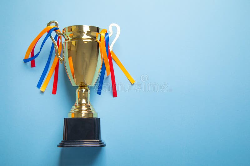 Winner Champions Golden Trophy Cup. Success Stock Photo - Image of ...
