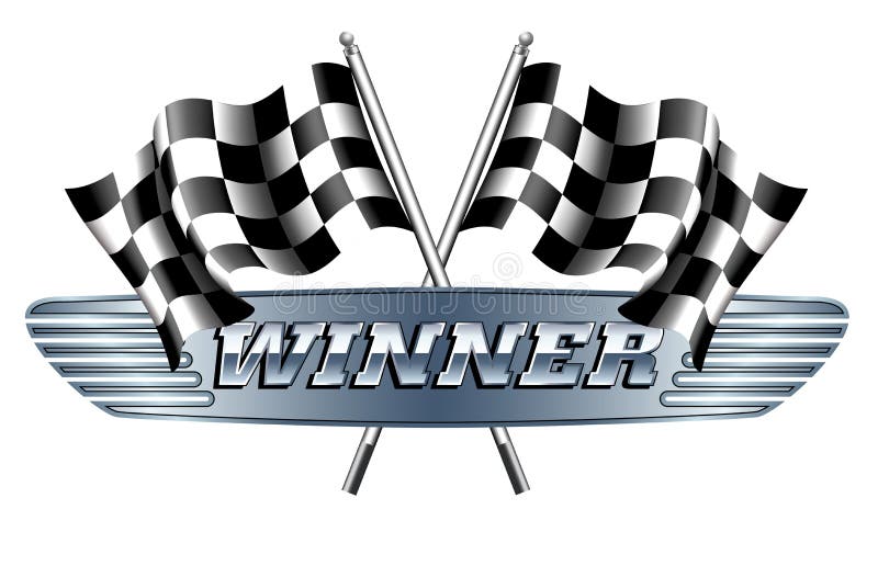 WINNER Checkered, Chequered Flags Motor Racing Stock Vector ...