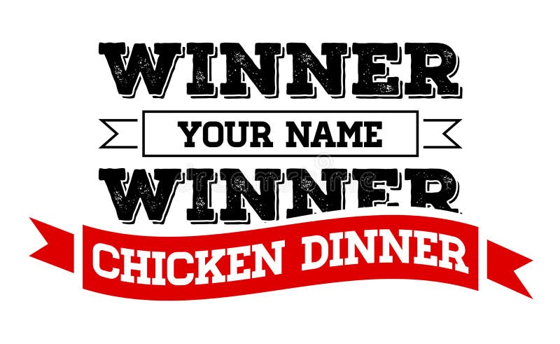 Winner Winner Chicken Dinner Typographic Gaming Poster. Vector Stock ...