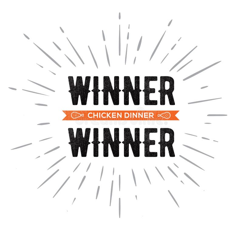 Winner Winner Chicken Dinner Typographic Gaming Poster. Vector Stock ...