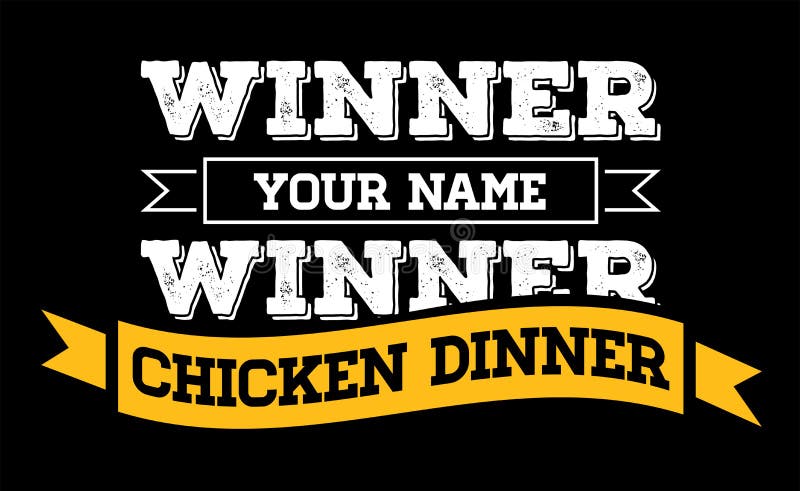 Winner Winner Chicken Dinner Typographic Gaming Poster. Vector Stock ...