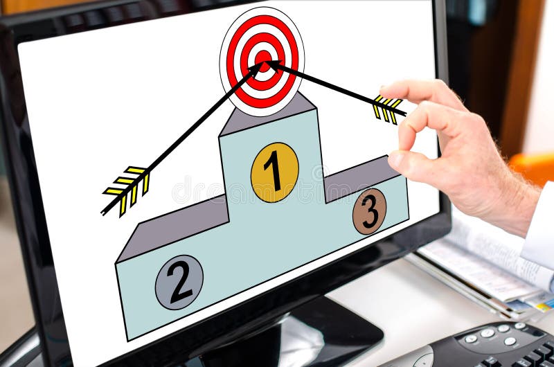 Winner Concept on a Computer Monitor Stock Image - Image of concept ...