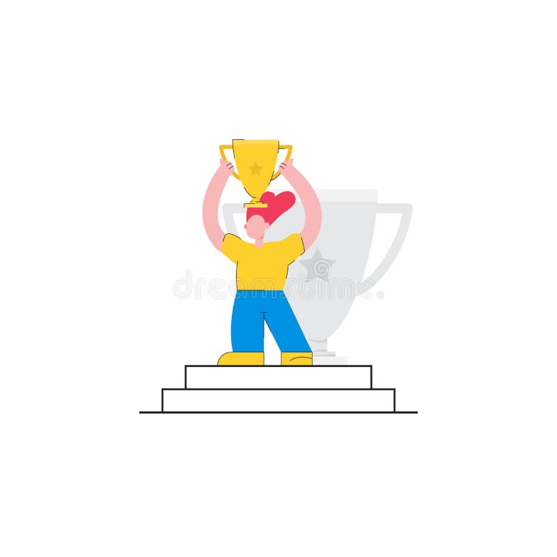 The Winner Concept Illustration. Leader and Winner - Vector Stock ...