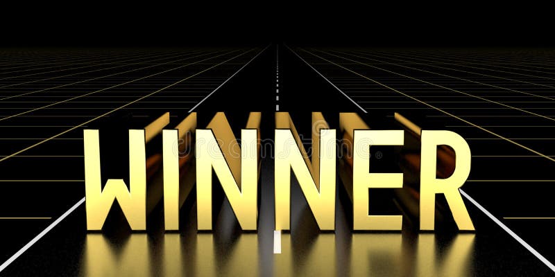 Winner Concept, Road - 3D Rendering Stock Illustration - Illustration ...